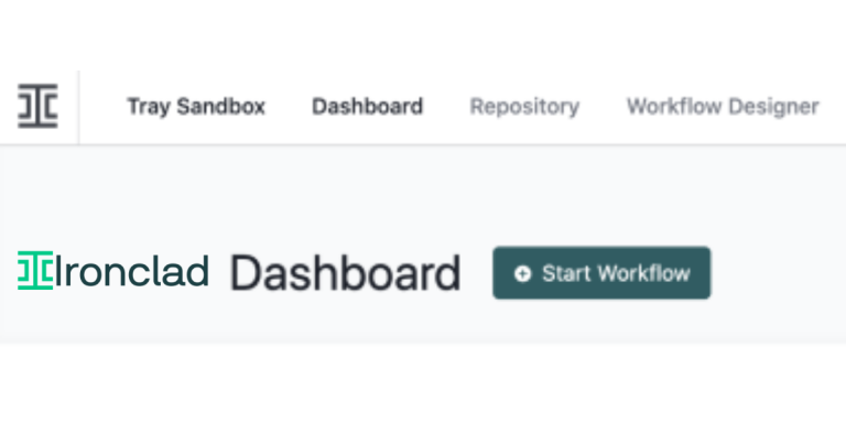 Ironclad dashboard and workflows – Kolvan
